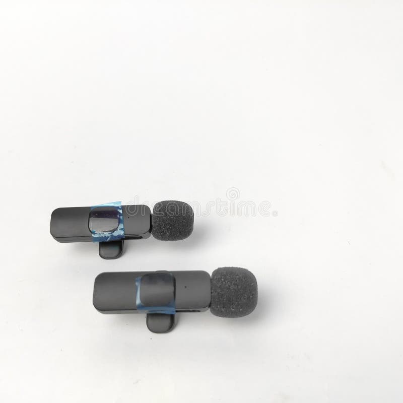 Two Wireless Microphones on the Conference Table. Stock Photo - Image ...