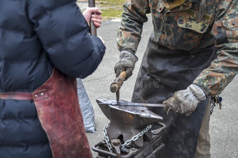 Two Blacksmith are Engaged in the Ancient ?raditional Craft of ...