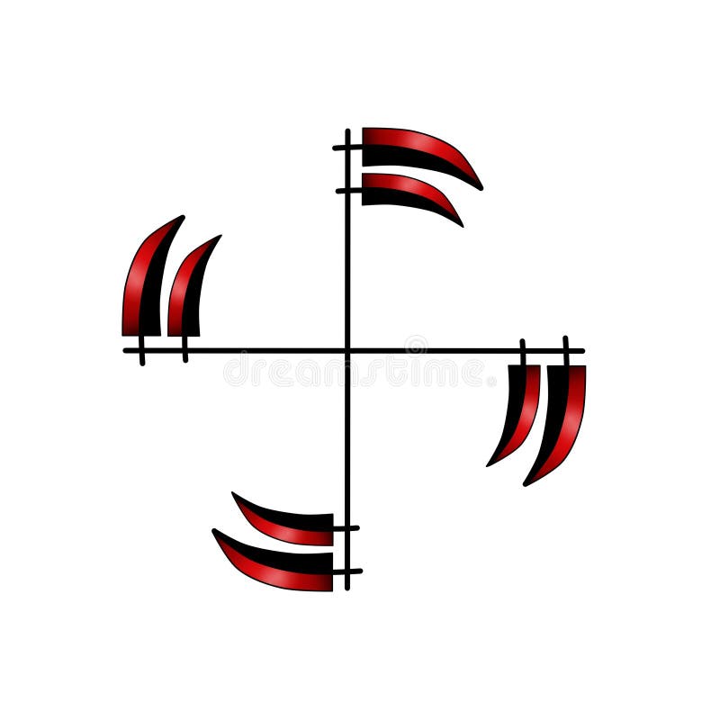 Two-Bladed Cross Scythe stock illustration. Illustration of design ...