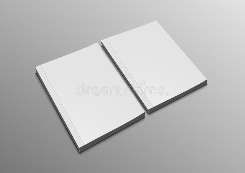 Two Blank Catalogs, Magazines or Books Mockup Stock Illustration ...
