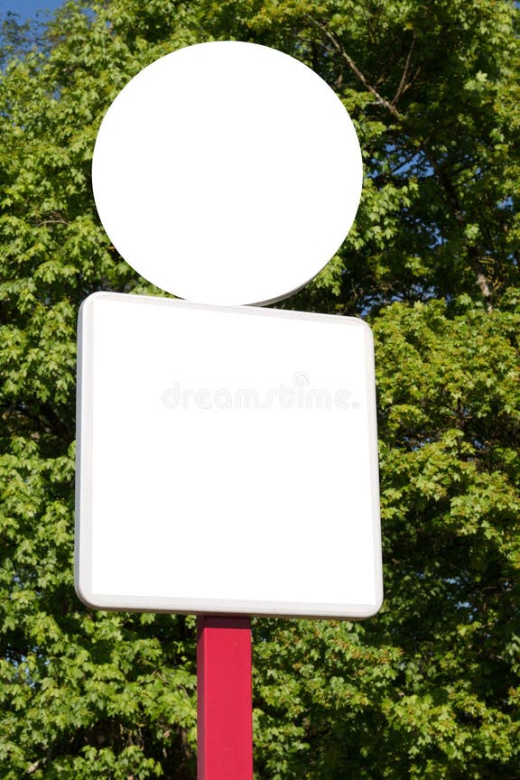 Two BlankS Empty Sign for Information Advertising Stock Image - Image ...