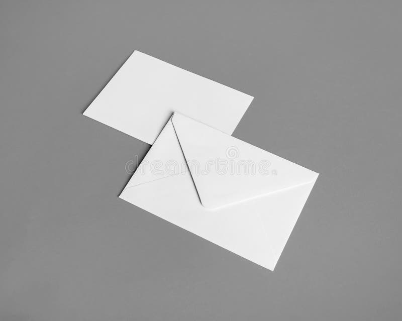 Two blank envelopes stock image. Image of background - 212993007