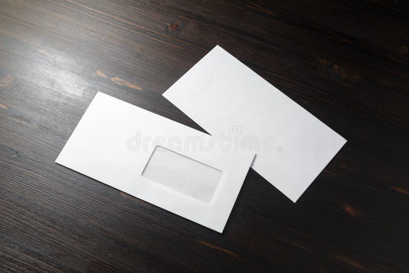 Two blank envelopes stock photo. Image of identity, mockup - 152470398
