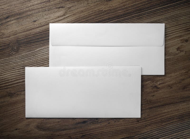 Two blank envelopes stock photo. Image of identity, mockup - 152470398