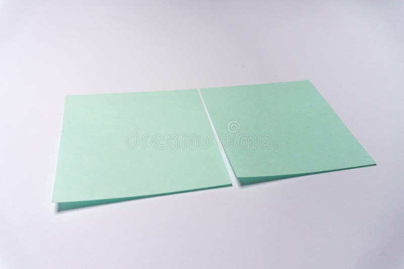 Two Blank Green Sticky Notes Stock Photo - Image of custom, postit ...