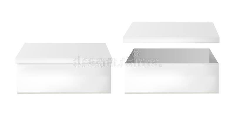 Two blank packaging boxes stock vector. Illustration of mockup - 160740468