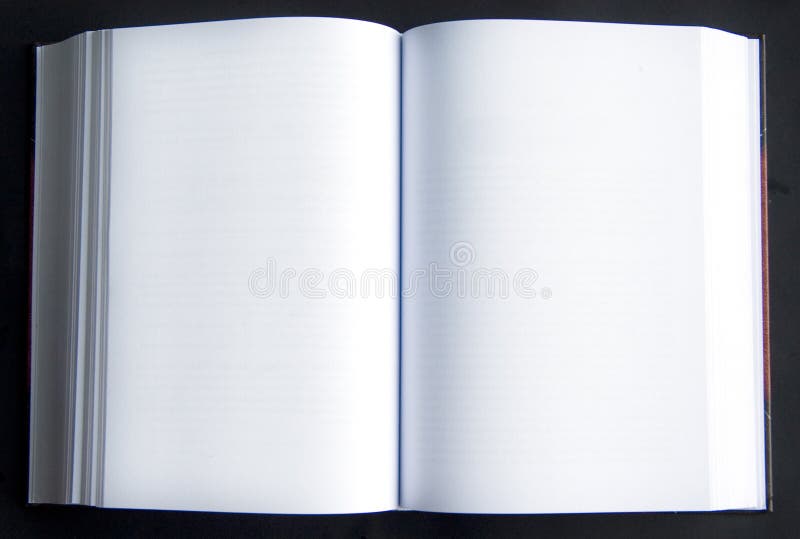 Two blank pages in a book stock photo. Image of background - 20244020