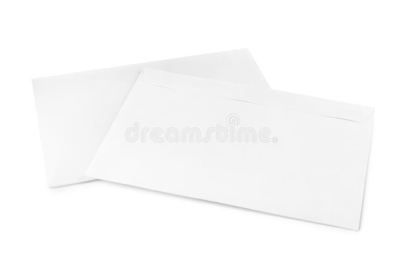 Two Blank Paper Letters on White Background Stock Image - Image of ...