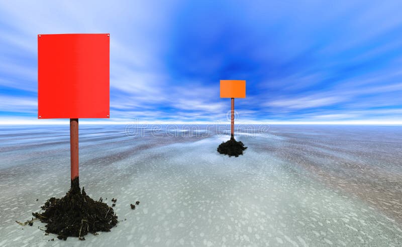 Two blank sign posts stock image. Image of ground, peaceful - 6189265