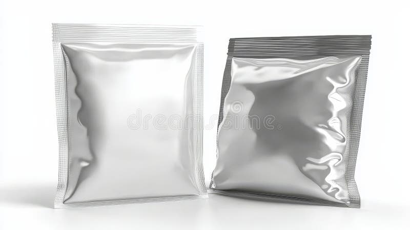 Blank Silver Foil Packaging Pouches Stock Illustrations – 97 Blank ...