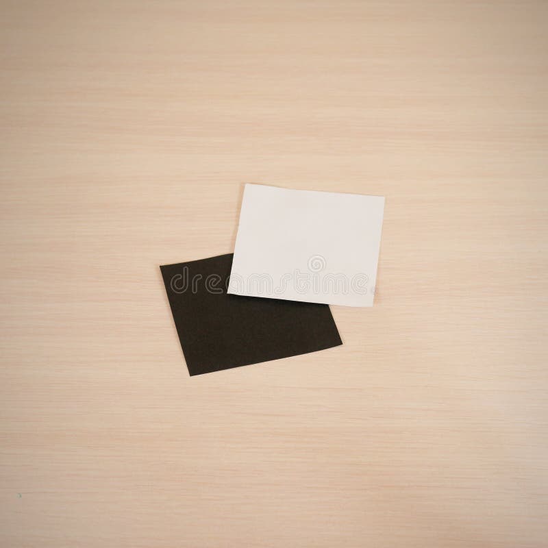 Two Blank Square Paper. White and Black Note. Stock Photo - Image of ...