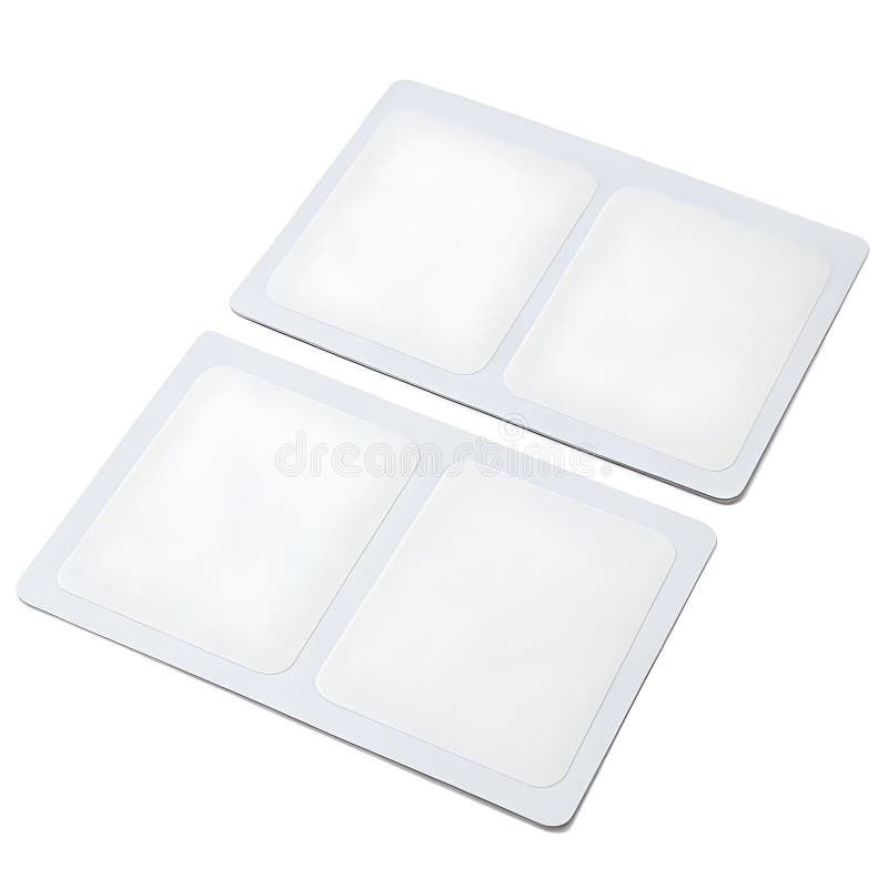 Two Square Blank Stickers Isolated on White Background Stock ...