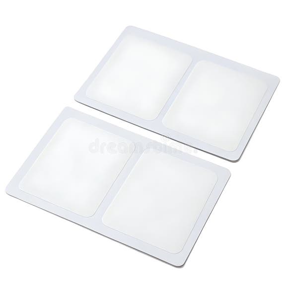 Two Square Blank Stickers Isolated on White Background Stock ...