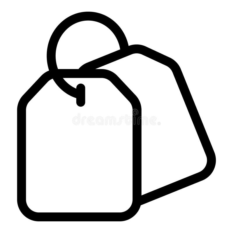 Two Blank Tags Hanging with String Showing Pricing or Branding Stock ...