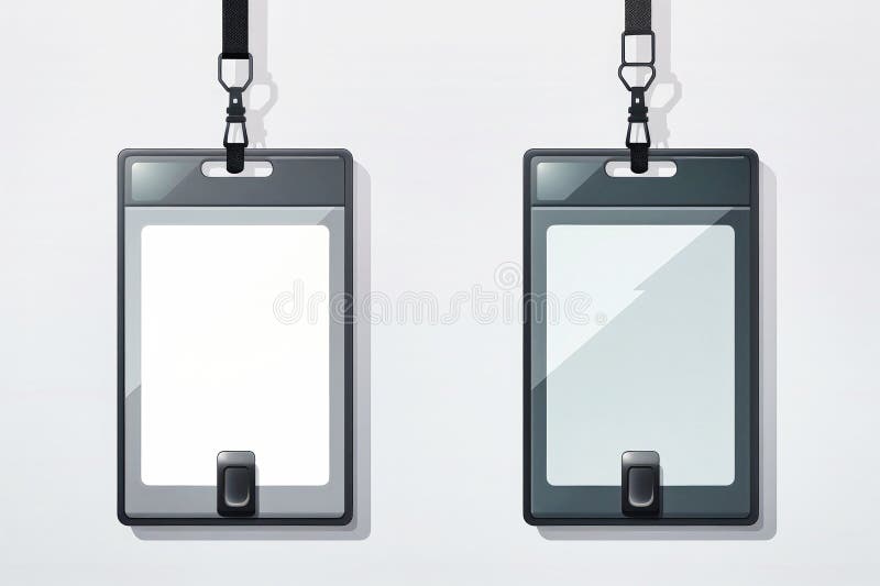 Two Blank Tags with Sleek Black Handles Ready for Design and ...