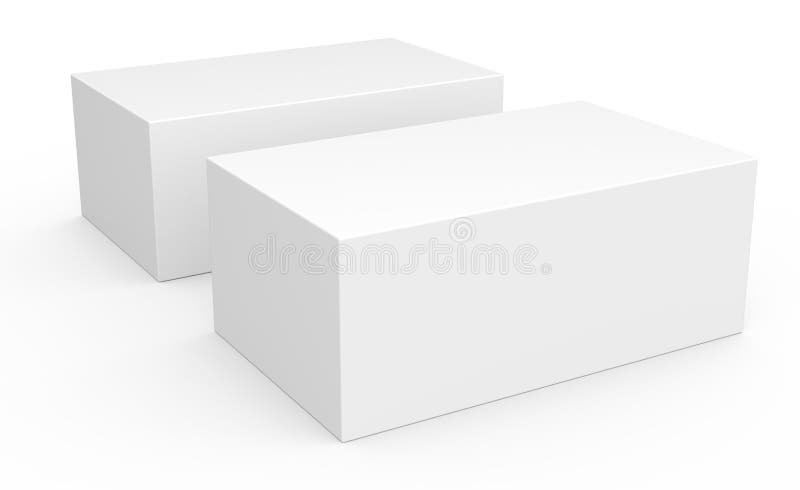 Two blank template boxes stock image. Image of perspective - 80242957