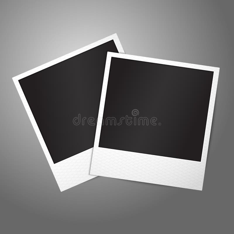 Two Blank Vector Instant Photo Frames. Template Stock Vector ...
