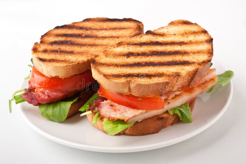 Two BLT sandwiches stock photo. Image of dinner, american - 9282198