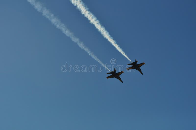 Two Blue Angels stock image. Image of blue, airplane - 26108425