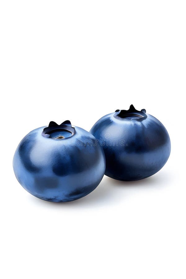 Two Blue Apples are on a White Surface Stock Illustration ...