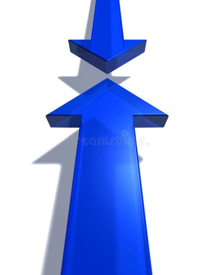 Blue Arrows in Circle stock vector. Illustration of dimension - 17069216