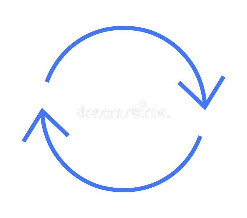 Blue Circular Arrows Indicating Continuous Refresh or Repeat Process in ...