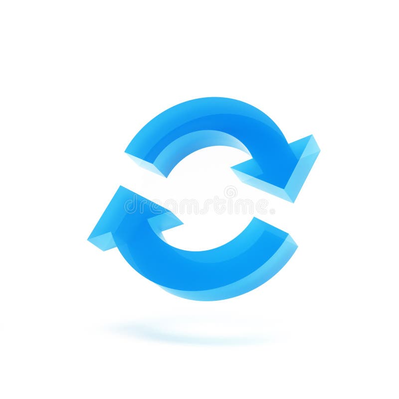Two Blue Arrows Icon. Update Symbol. Refresh Sign Stock Illustration ...