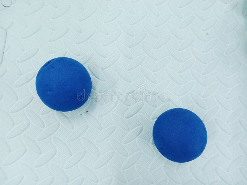 Two Blue Balls, Children& X27;s Toys, White Background Stock Image ...