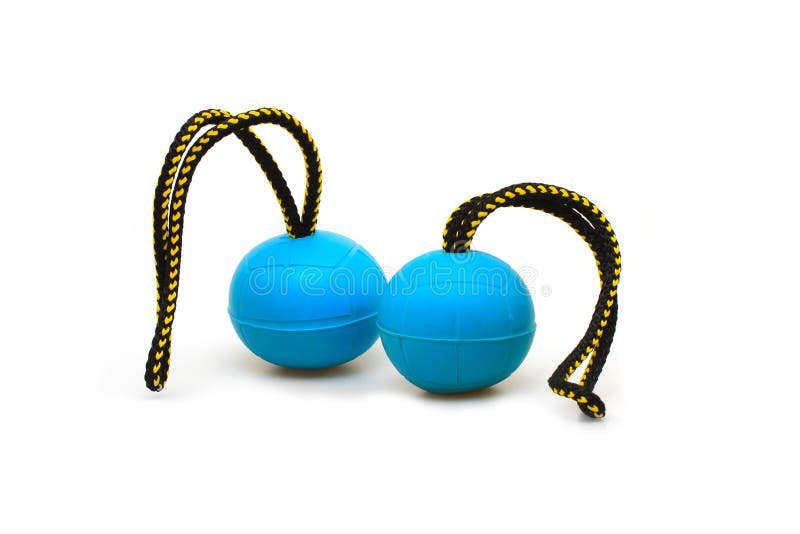 Two Blue Balls for Play with Dog Stock Image - Image of canine, blue ...