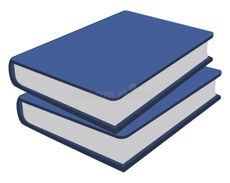 Two blue books, icon stock vector. Illustration of cover - 261382236