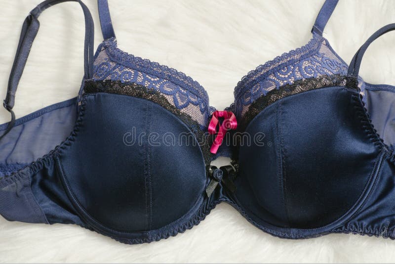 Two Blue Bra Close-up. Fashionable Concept Stock Photo - Image of pink ...