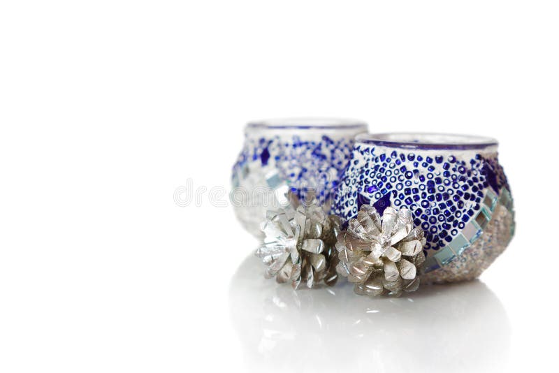 Two blue candlelighter stock image. Image of xmas, candlelight - 28089345