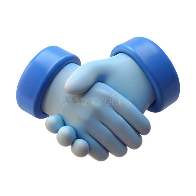 3D Handshake Icon with Transparent Background Stock Illustration ...