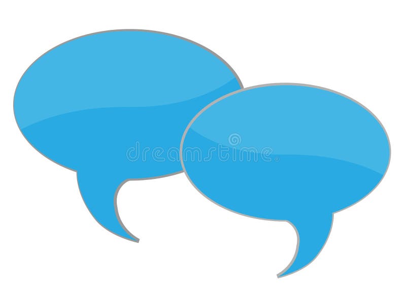 Two blue chat box stock vector. Illustration of advice - 9610231