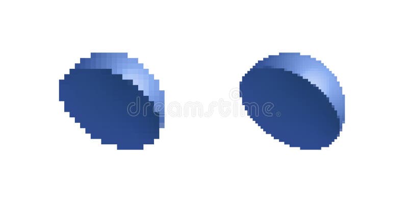 Two Blue Circular Discs with Smooth Edges and Minimalistic Design Stock ...