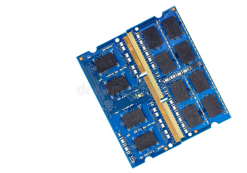 Two Blue Computer Memory Cards Isolated on a White Background Stock ...