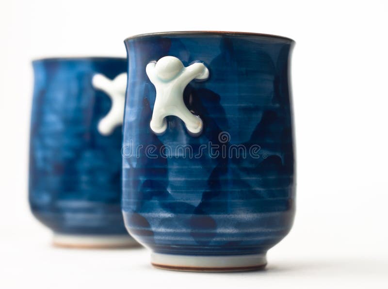 Two blue cups stock photo. Image of relaxing, kitchen - 20387002