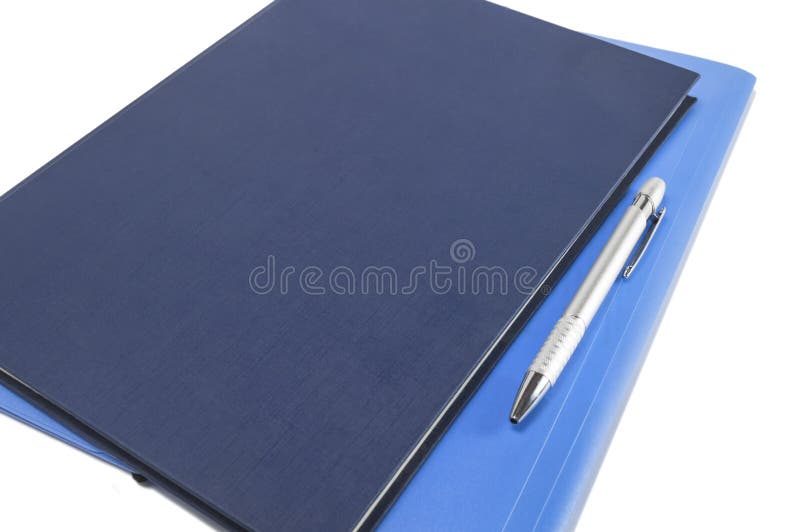 Two blue diary with pen stock photo. Image of organizer - 50290206