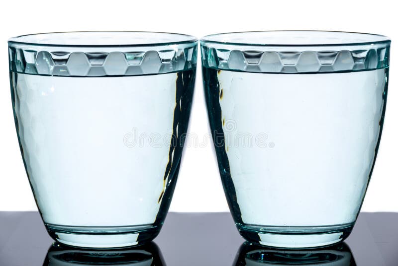 Two Blue Multi Faceted Glasses On A Different Background Stock Image Image Of Green Glasses