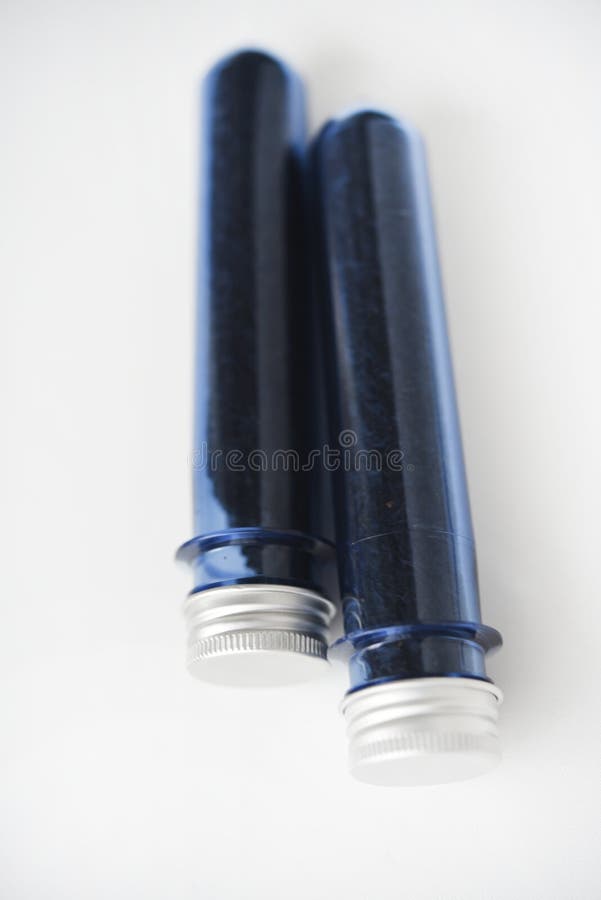 Two Blue Plastic Flasks with a Shiny Lid. Flasks with Tea Inside Stock ...