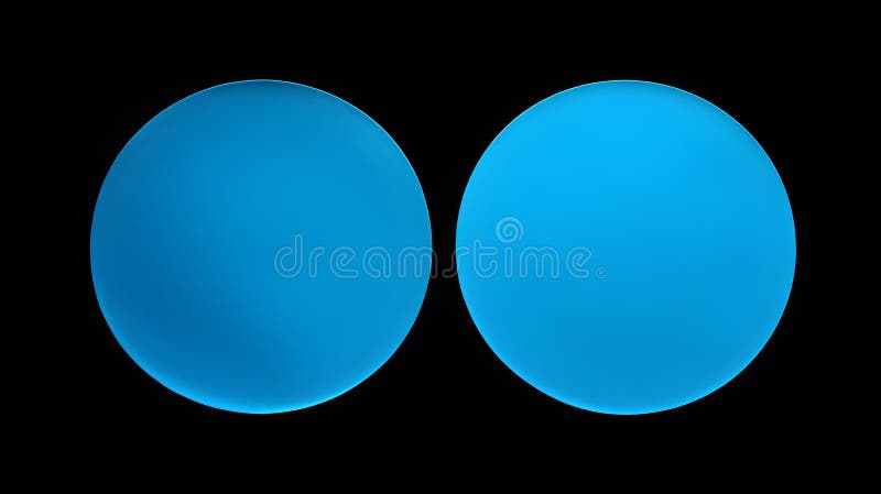 Two Blue Round Paper Notes on a Black Background. Brainstorming ...