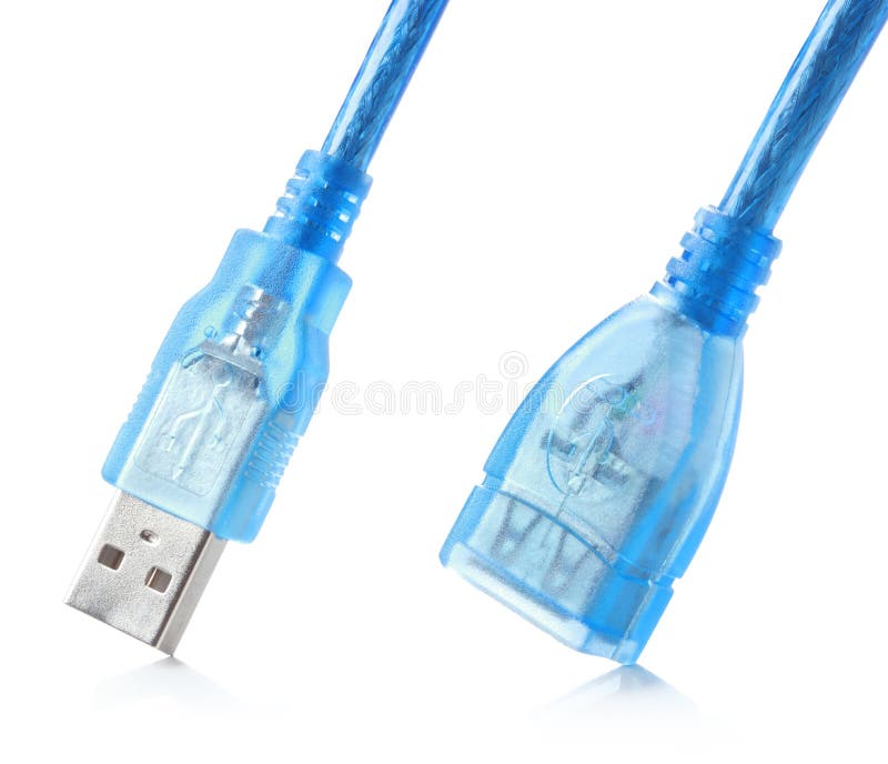Usb plugs on blue stock image. Image of connection, background - 11967345