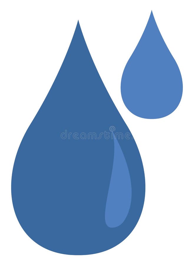 Two Blue Water Drops, Icon Icon Stock Vector - Illustration of raindrop ...