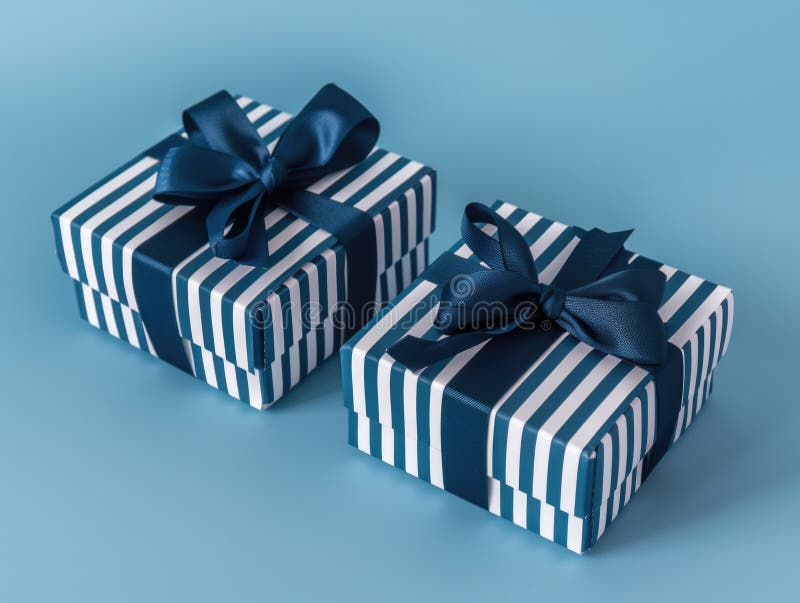 Gift Boxes with Bows stock image. Image of stripes, special - 382576039