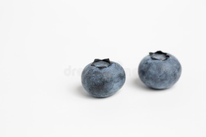 Two Blueberries Isolated on a White Background Stock Image - Image of ...