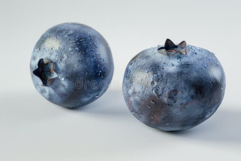 Two Blueberries Sit Together on a Surface Stock Image - Image of pair ...
