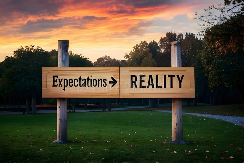 Two Boards with a Background of a Park, a Concept of Business Lessons ...