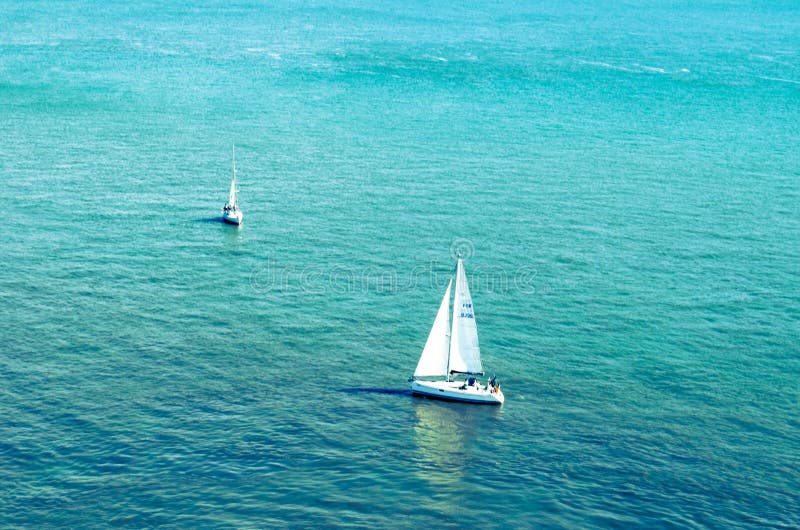 Two Boat in the Middle of the Sea Editorial Stock Image - Image of ...