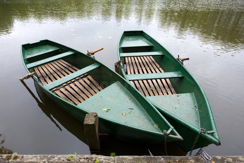 Two boats stock image. Image of floating, shore, nature - 20181897