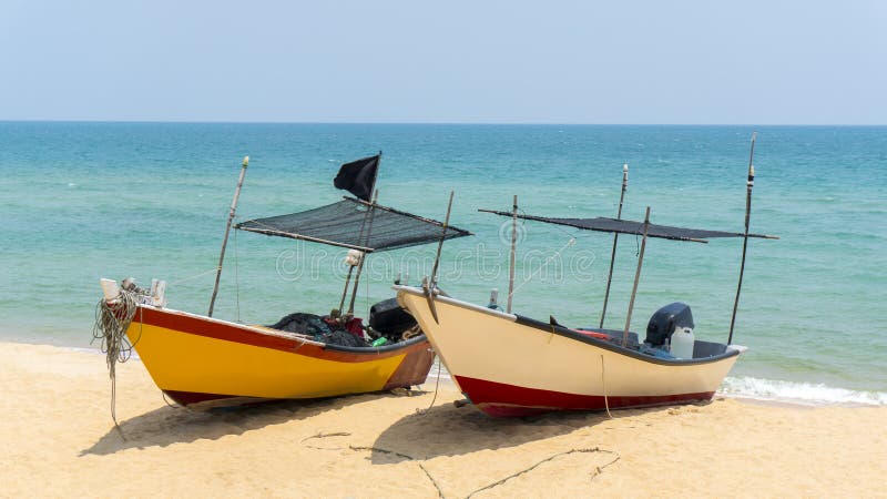 Two boats at the beach stock image. Image of summer, nature - 51693147